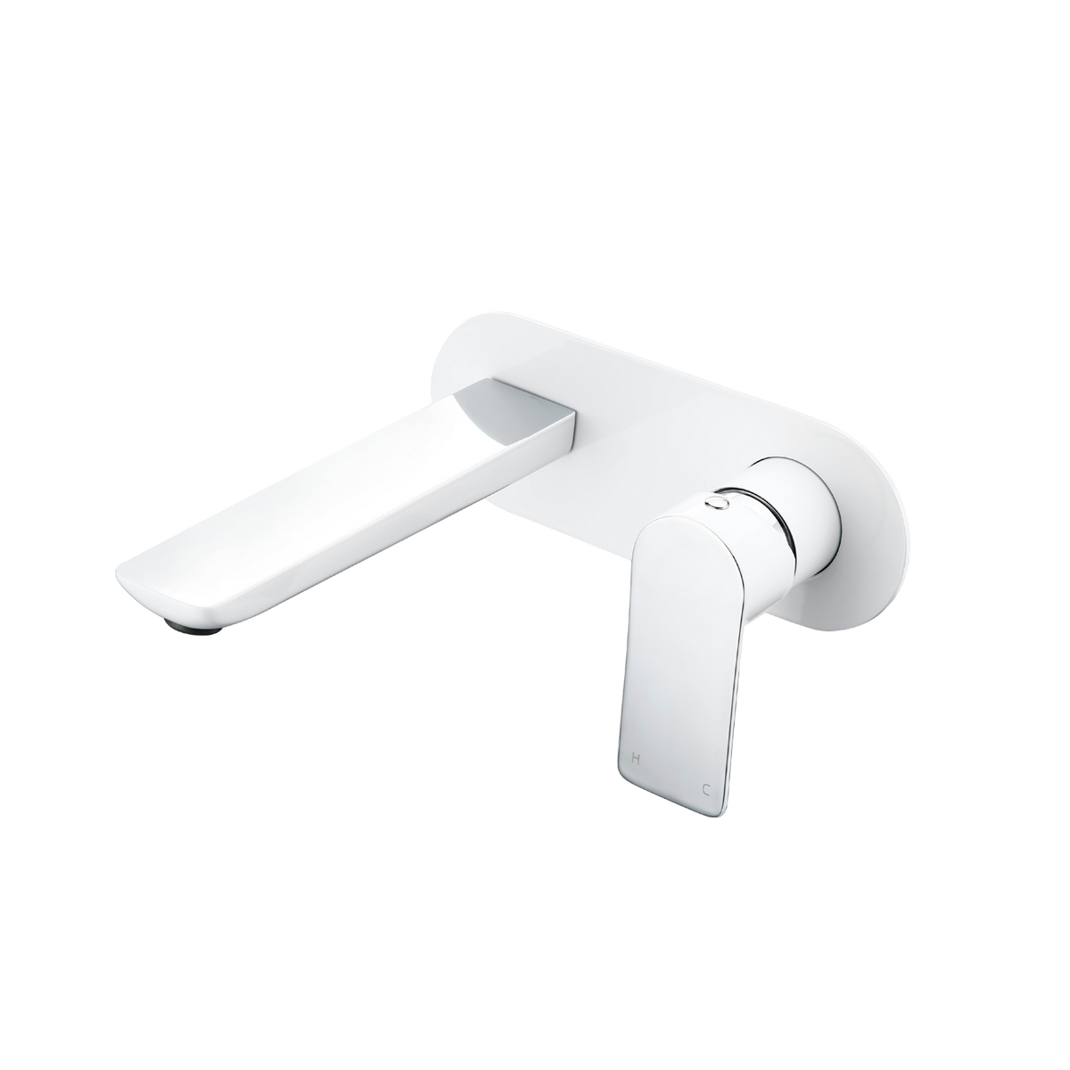 Cascade Wall Basin Mixer | White & Chrome – Tilewave