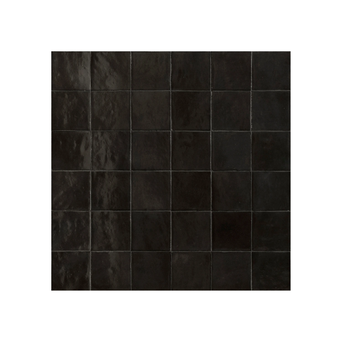 Zellige Carbone Gloss Square Tile – Tilewave